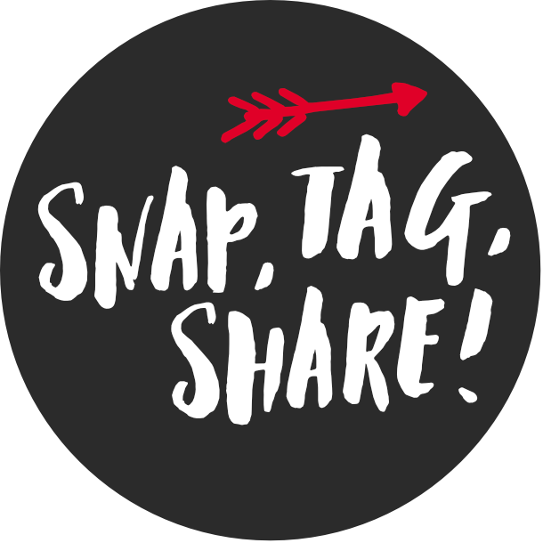 Snap, tag, share | Inky Black | Sticker sheet – EasyCLP